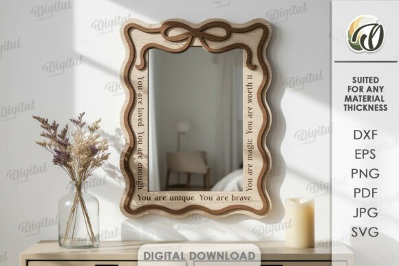 Affirmation Mirror Laser Cut · Creative Fabrica