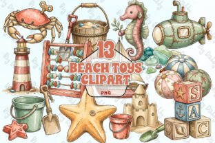 Beach Toys Clipart PNG Graphic by Big Daddy · Creative Fabrica