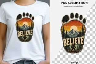 Believe Bigfoot Footprint PNG Graphic by Tanya Kart · Creative Fabrica