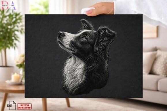 Border Collie Loyal Companion Dog PNG Graphic by DIGITAL ART · Creative ...
