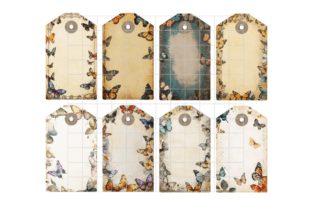 Butterfly Gift Tags Graphic by WatercolorFace · Creative Fabrica