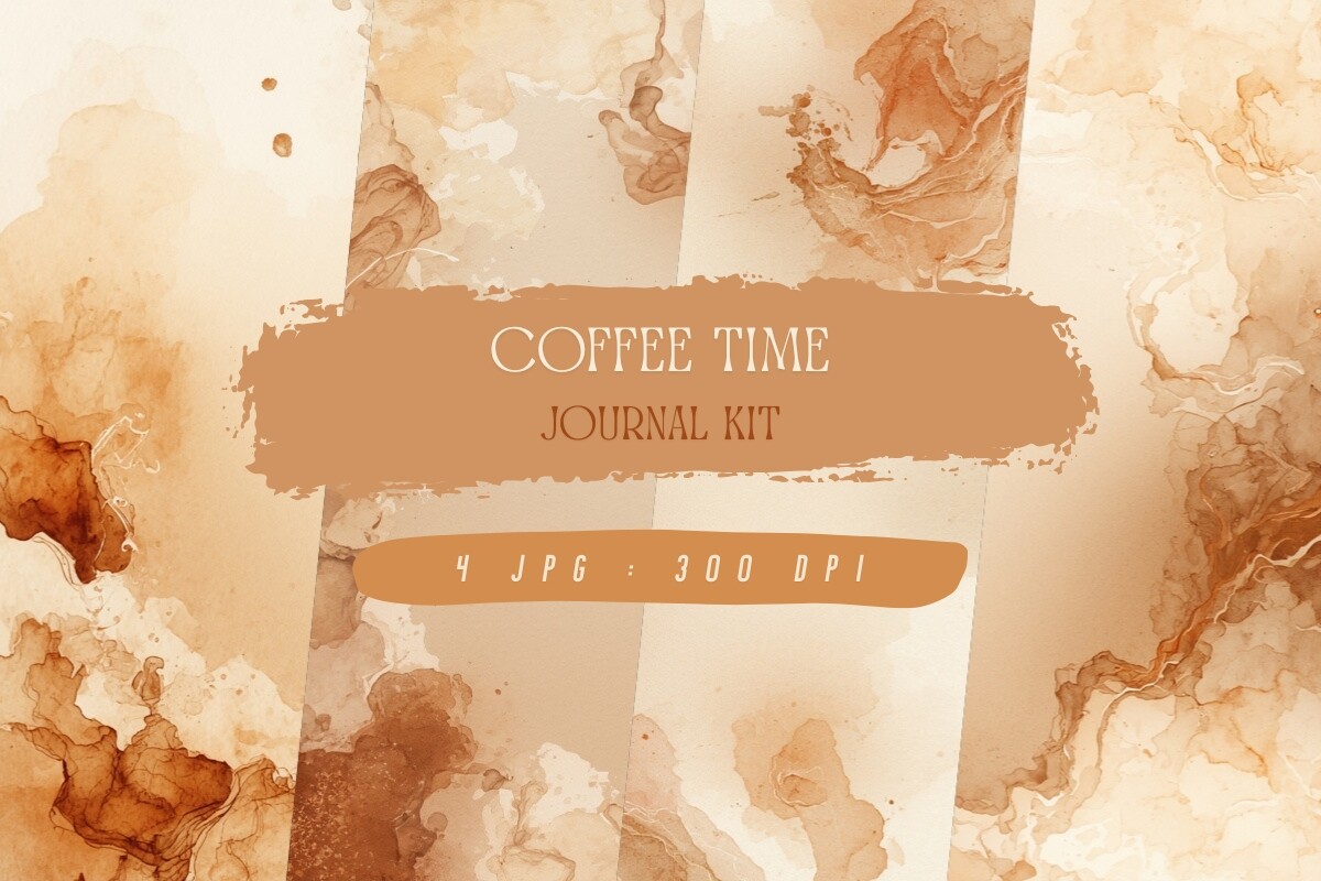 Coffee Time Journal Kit, Wallpaper Graphic by Amaze Digital Corner ...