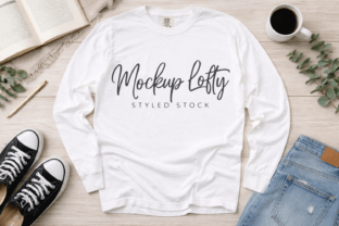 Comfort Colors 6014 White Mockup Graphic by Mockup Lofty · Creative Fabrica