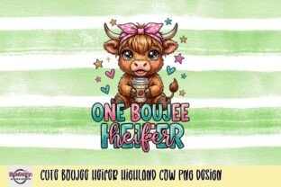 Cute Boujee Heifer Highland Cow PNG Design Graphic by BbowDesign ...