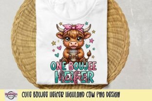 Cute Boujee Heifer Highland Cow PNG Design Graphic by BbowDesign ...