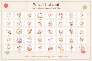 Cute Easter Bunny PNG Clipart Graphic by SWcreativeWhispers · Creative ...