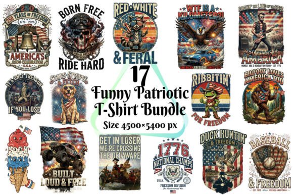 Funny Patriotic Sublimation Tshirts Graphic by PS Digital Art ...
