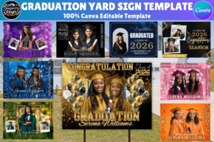 Graduation Yard Sign Canva Template Graphic by Canva Magic · Creative ...