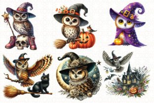 Halloween Witch Owl Sublimation Clipart Graphic by Artoya · Creative ...