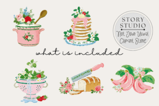 Hand Drawn Cottage Baking PNG Bundle Graphic by Story Studio · Creative ...
