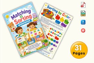 Matching & Sorting Workbook Graphic by KDPLab · Creative Fabrica