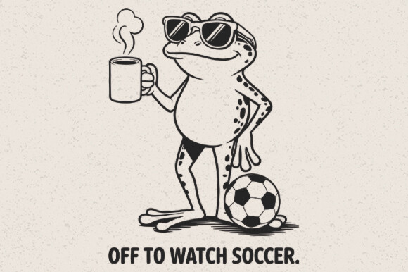 Off to Watch Soccer Frog SVG Graphic by Craftabledesign · Creative Fabrica