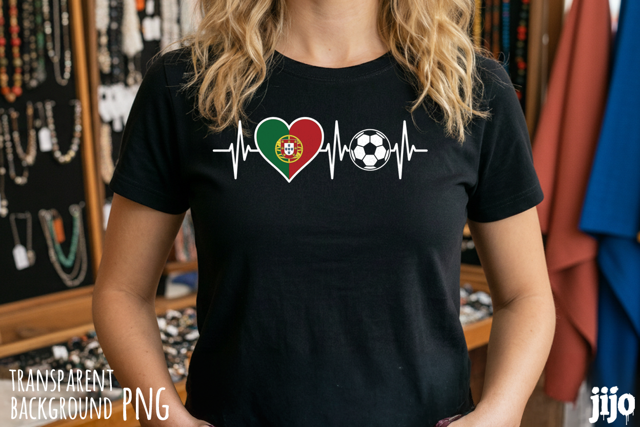 Portugal Heart Soccer Flag PNG Graphic by jijopero · Creative Fabrica