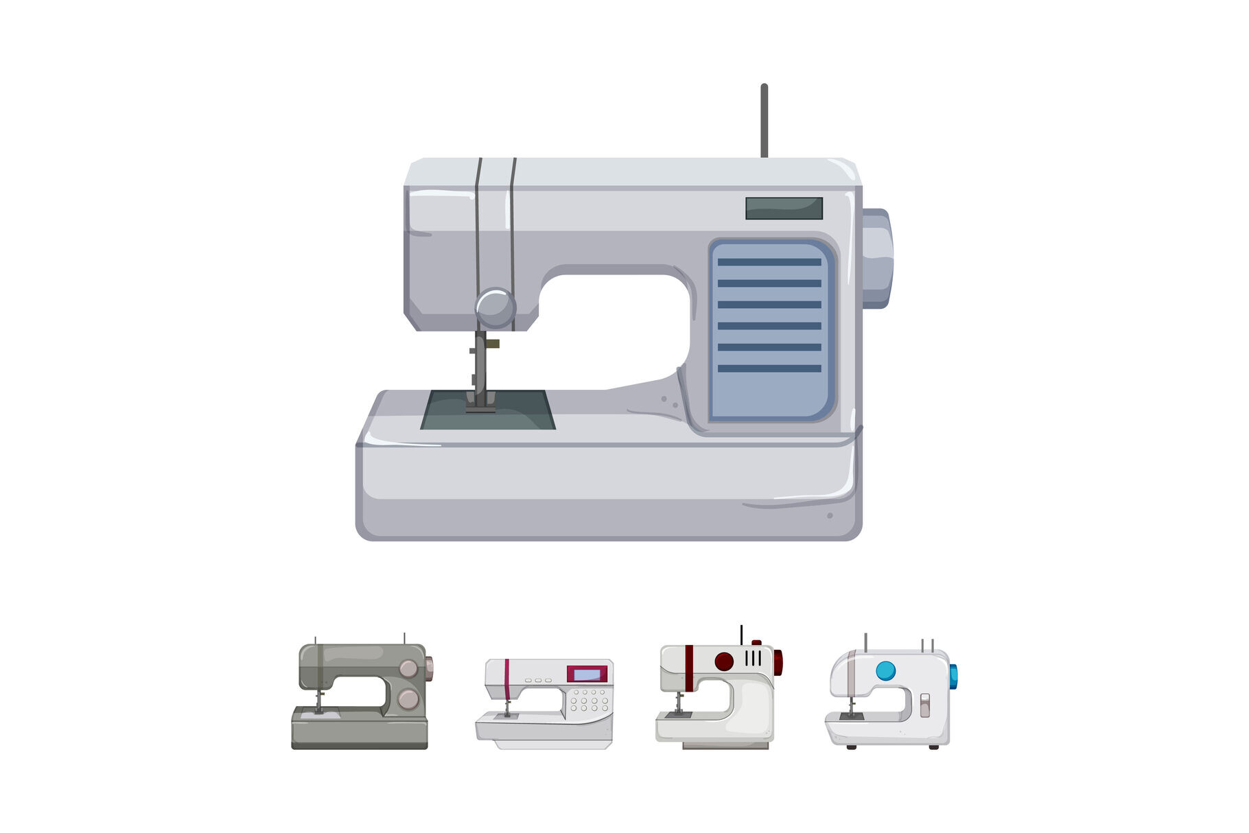 Sewing Machine Crafting Tools Set Design Graphic by pikepicture ...