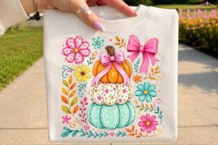Stacked Pumpkins with Bows PNG Clipart Graphic by LunaDesignHouse ...