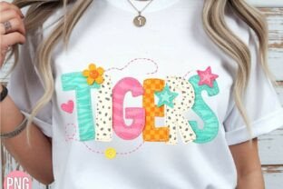 Tigers Faux Applique Stitching Shirt PNG Graphic by Pinky Fox ...