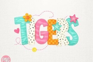 Tigers Faux Applique Stitching Shirt PNG Graphic by Pinky Fox ...