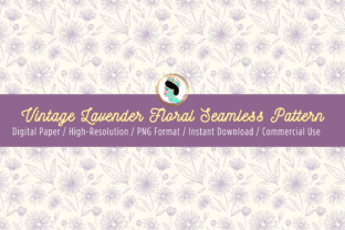Vintage Lavender Floral Seamless Pattern Graphic by Marrie Pauza ...
