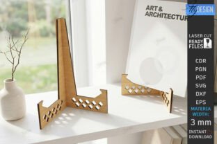 Wooden Easel Plate Stand Laser Cut | CNC · Creative Fabrica