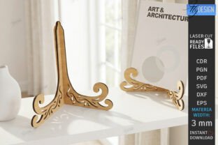 Wooden Easel Plate Stand Laser Cut | CNC · Creative Fabrica