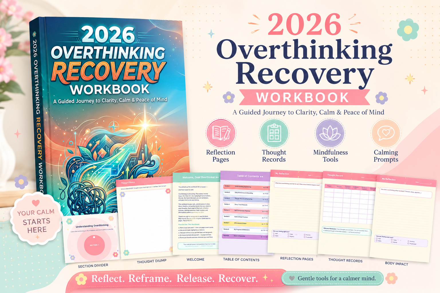 2026 Overthinking Recovery Workbook Graphic by Aamo · Creative Fabrica