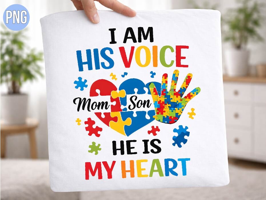 Autism Mom Voice Heart PNG T-shirt Graphic by AVA DIGITAL · Creative ...