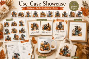 Autumn Raccoon Clipart Pumpkin Harvest Graphic by chompooraksa ...