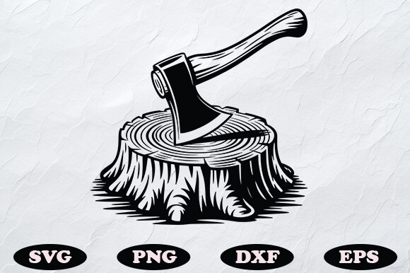Axe and Firewood SVG Graphic by RN Studio · Creative Fabrica
