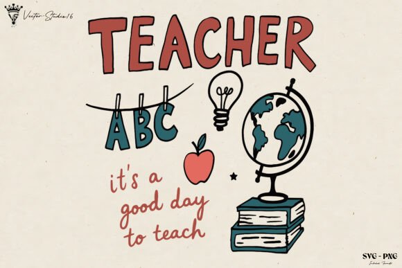 Back to School Teacher ABC SVG PNG Graphic by Vector-Studio16 ...