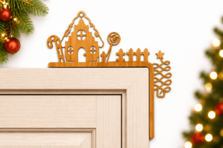 Christmas Door Corner SVG Laser Cut File · Creative Fabrica
