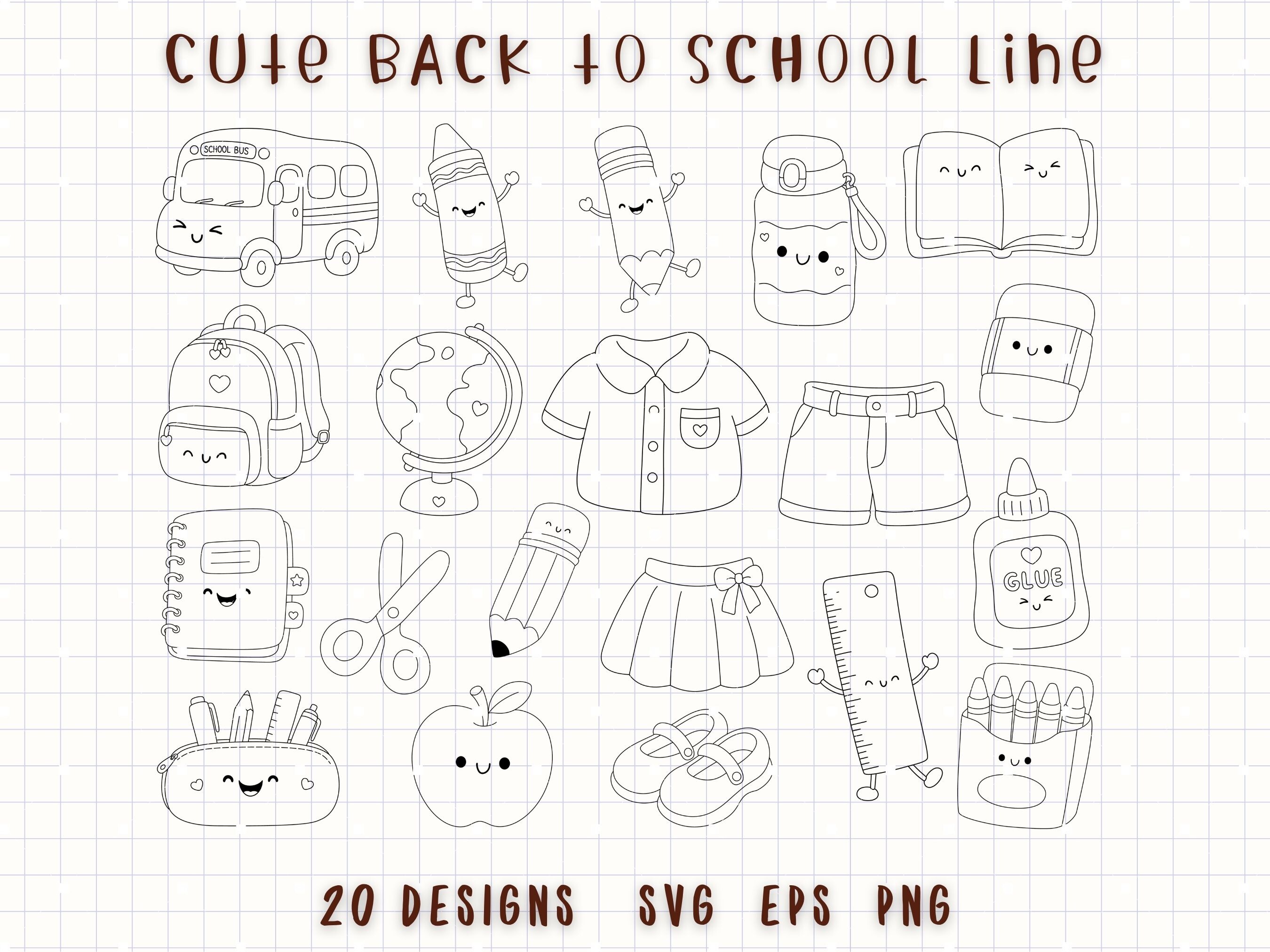 Classroom Doodle Bundle School Supplies Graphic by MeawwaDigitalArts ...