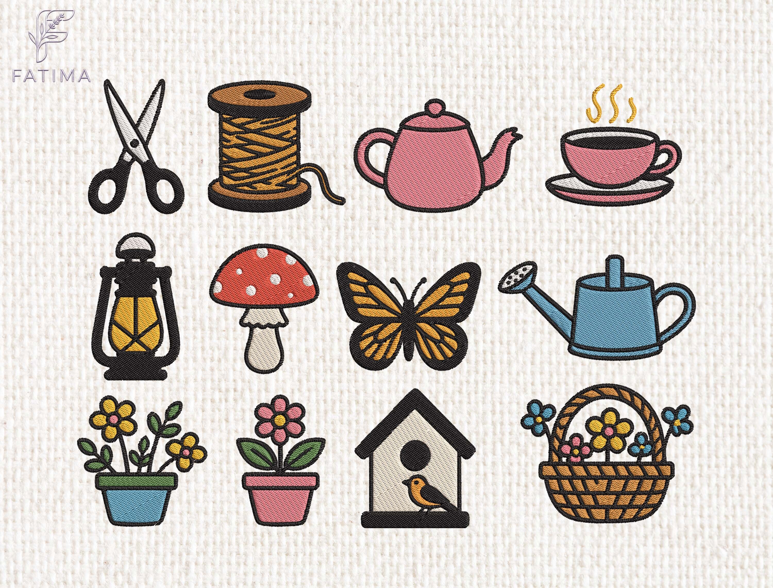 Cottagecore Garden Embroidery Bundle · Creative Fabrica