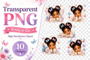 Cute Butterfly Fairy Girl Clipart Graphic by chompooraksa · Creative ...