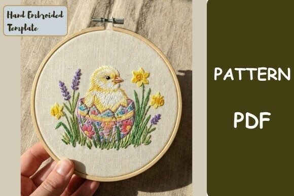 Cute Embroidery Pattern PDF Graphic by MissBee · Creative Fabrica