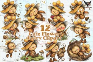 Cute Flower Fairy Clipart PNG Graphic by VictoryHome · Creative Fabrica