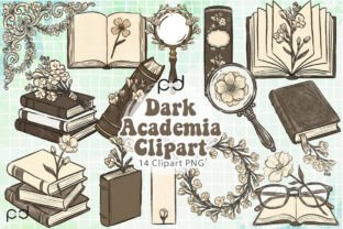 Dark Academia Clipart Graphics Graphic by Padma.Design · Creative Fabrica