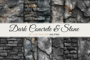 Dark Concrete & Stone Texture Seamless Graphic by Print Magic ...