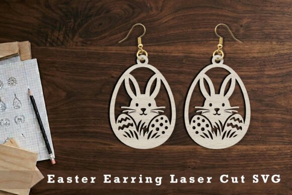Easter Earring Laser Cut SVG · Creative Fabrica