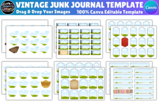 Editable Junk Journal Canva Template Graphic by Canva Magic · Creative ...
