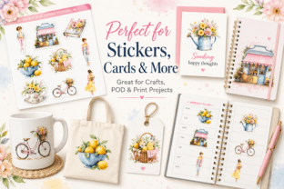 Floral Lifestyle Clipart Spring Cottage Graphic by chompooraksa ...