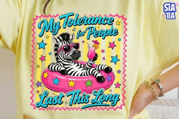 Funny Zebra Summer Pool Float PNG Graphic by siatia · Creative Fabrica