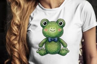 Green Frog with Bow Tie Smiling Graphic by designcrafts · Creative Fabrica