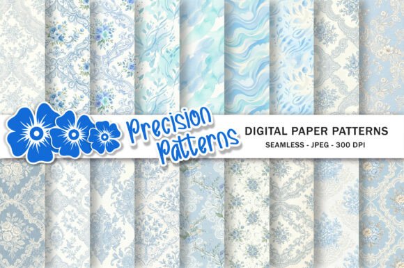 Harmony Basic Pastel Blue Digital Patter Graphic by Precision Patterns ...