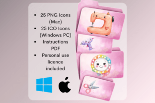 Kawaii Craft Desktop Icons Graphic by Shell Craft Digital · Creative ...