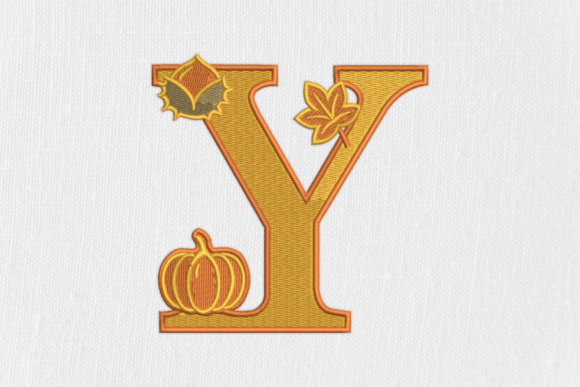 Letter Y Autumn Monogram · Creative Fabrica