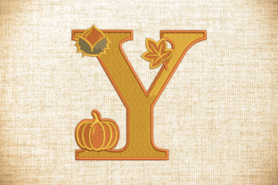 Letter Y Autumn Monogram · Creative Fabrica