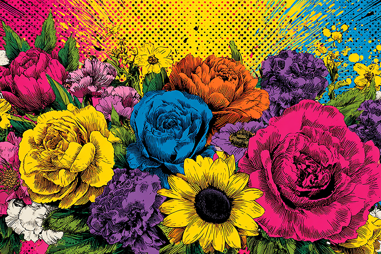 Pop Art Floral Seamless Pattern Graphic by TheDesignerDesigne ...