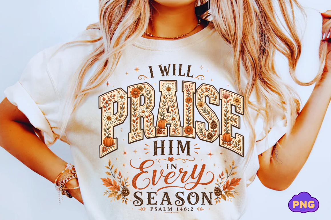 Preppy Floral Fall Christian Png, Autumn Graphic by Sun.Svg · Creative ...