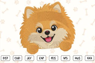 Puppy Peeker Embroidery Design · Creative Fabrica