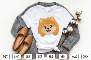 Puppy Peeker Embroidery Design · Creative Fabrica